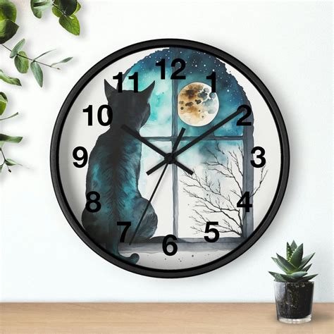 Black Cat Wall Clock