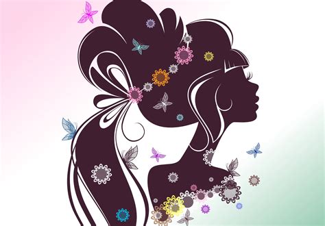 Download Flower Silhouette Drawing Artistic Vector 8k Ultra Hd Wallpaper