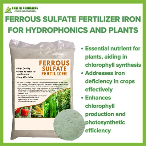 Ferrous Sulfate Iron Deficiency Corrector In Plants 1kg Shopee