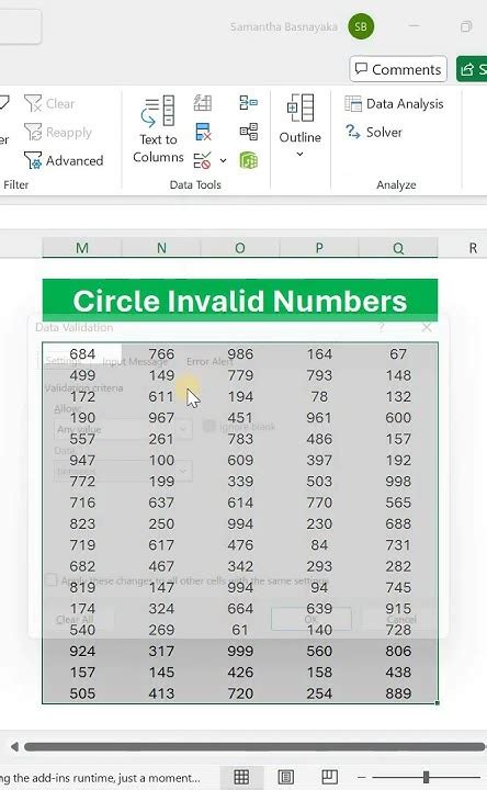 Circle Invalid Numbers In Microsoft Excel Youtube