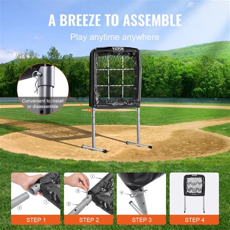 Vevor 9 Hole Baseball Net 28x27 Softball Baseball Training Equipment For Hitting Pitching