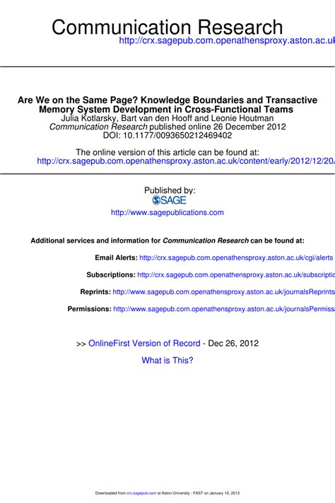 pdf are we on the same page knowledge boundaries and transactive