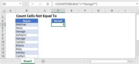 Count Cells Not Equal To In Excel Google Sheets Automate Excel