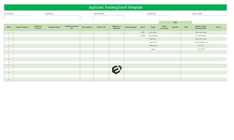 Excel Candidate Tracker Template