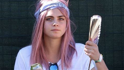 Cara Delevingne Debuts Pink Hair Over The Weekend
