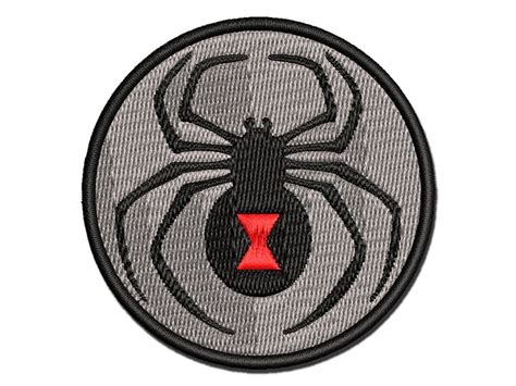 Black Widow Spider Multi Color Embroidered Iron On Or Hook And Loop Patch