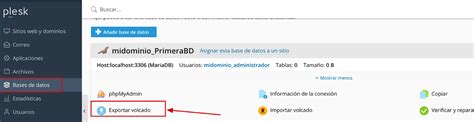 ¿como Exportar E Importar Una Base De Datos En Plesk Soluciones Neubox