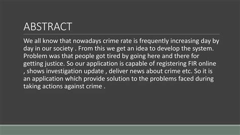 Online Crime Reporting System By Using Php Pptx