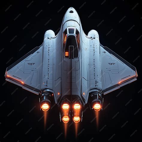 Hightech Space Shuttle With Angular Aerodynamic Design Premium Ai