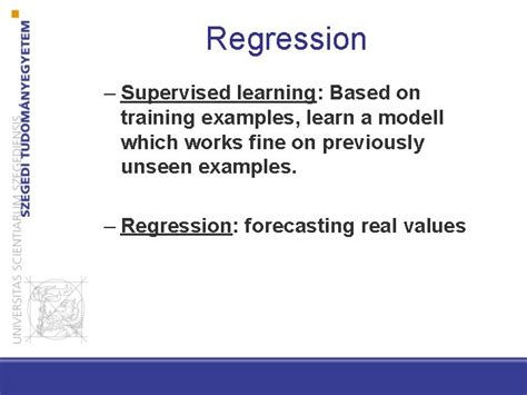 Regression Artificial Neural Networks 07032017 Regression Regression