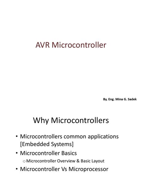 03 Avr Microcontroller Tutorial Eng Mina Pdf Microcontroller