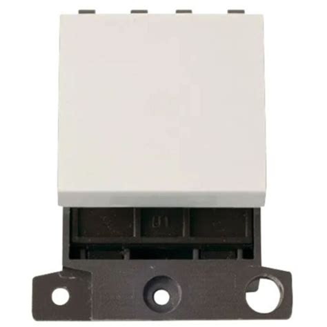 Click MD204PW MiniGrid Polar White 20A 2 Way Retractive Switch Module