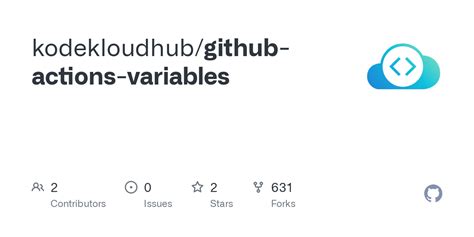 Issues · Kodekloudhubgithub Actions Variables · Github