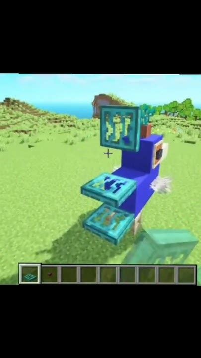How To Build Beautiful Crazy Cute Peacock In Minecraft Short