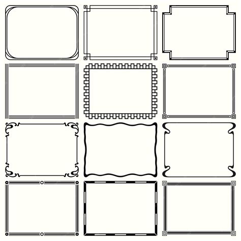Premium Vector Decorative Simple Frames Set 15