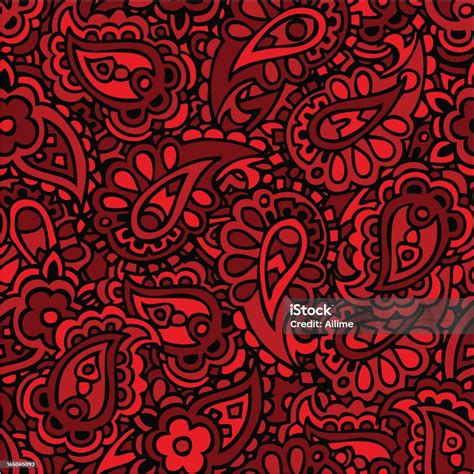 Seamlessly Repeating Paisley Pattern Stock Illustration Download Image Now Bandana Pattern