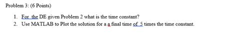 Solved Problem Points For The DE Given Problem Chegg