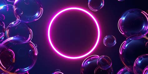 Premium Photo Neon Violet Light Ring Creates A Stunning Effect On