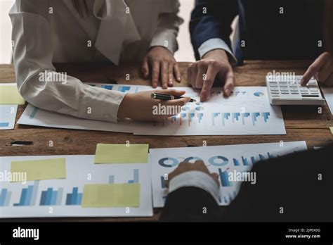 Business Team Have Data Dashboard Document And Analysis By