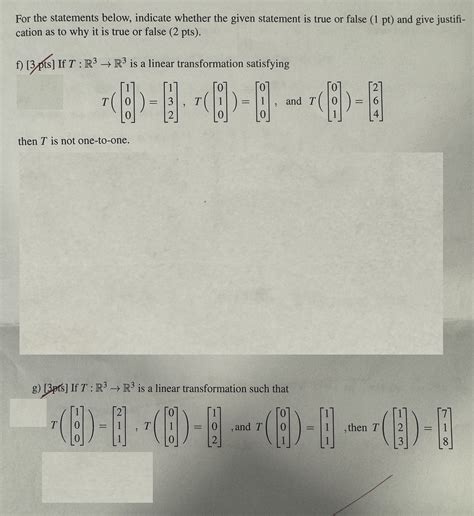 solved for the statements below indicate whether the given