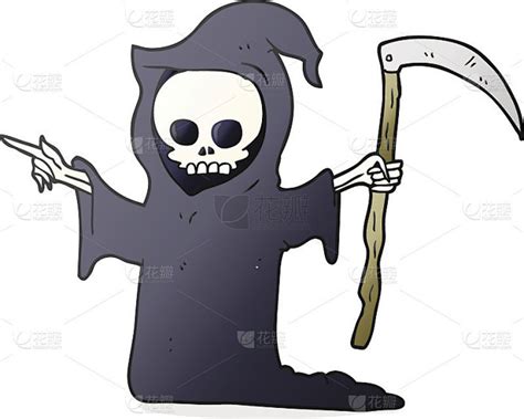 卡通死神用镰刀
