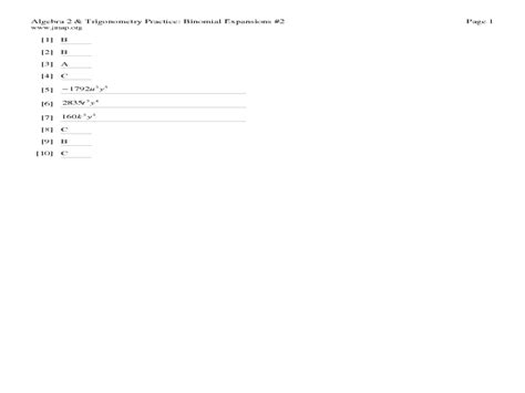 Binomial Expansions 2 Lesson Plan For 11th Grade Lesson Planet