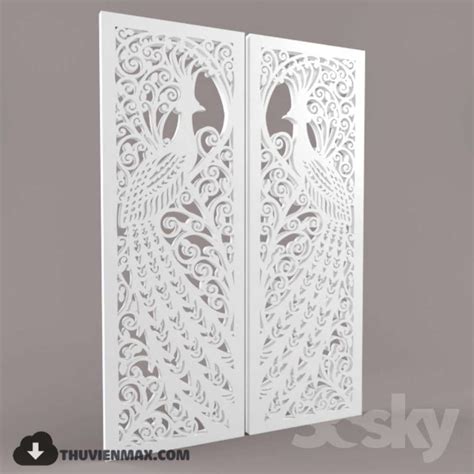 Peacock Grid Decoration 3d Model High Quality 3ds Maxdecoration