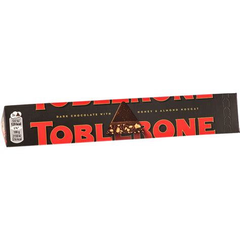 Шоколад «Toblerone» темный, с медово-миндальной нугой, 10%, 100 г ...