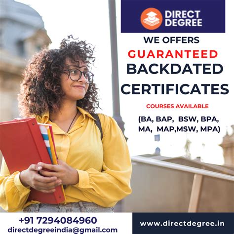 Backdated Degree With Verification Genuine Backdated Degree Certificate Degree In Back Date