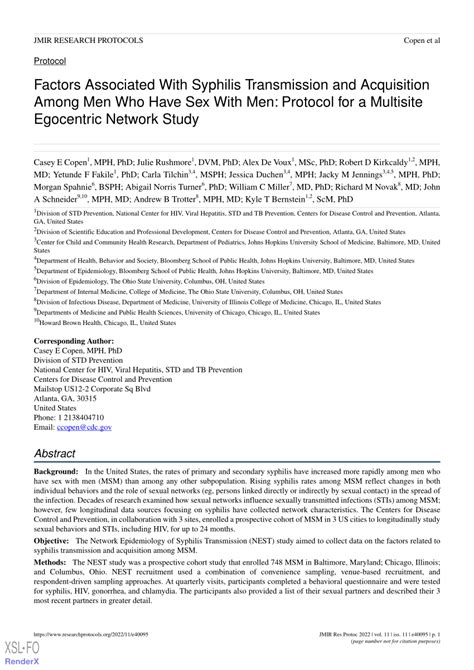Pdf Factors Associated With Syphilis Transmission And Acquisition