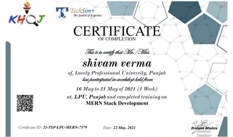 Shivam Verma On Linkedin Successfully Completed