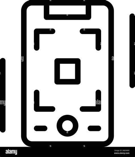 Record Screen Of Smartphone Icon Outline Style Stock Vector Image And Art Alamy