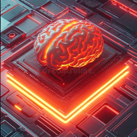 Concept Of Human Brain On Microchip Image Image Technology Stock