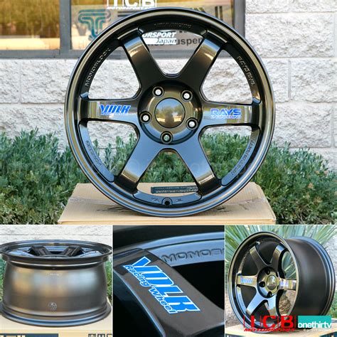 Rays Volk Racing Te37 Wheels 17x9 5 5x114 3 12 Offset Concave Face Diamond Black