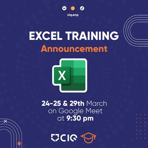 Ciq Enp On Linkedin Training Microsoft Office Excel Engineering Engineer Tools