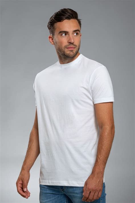 Suitable Obra T Shirt Hoge Ronde Hals Wit 2 Pack Heren Maat L