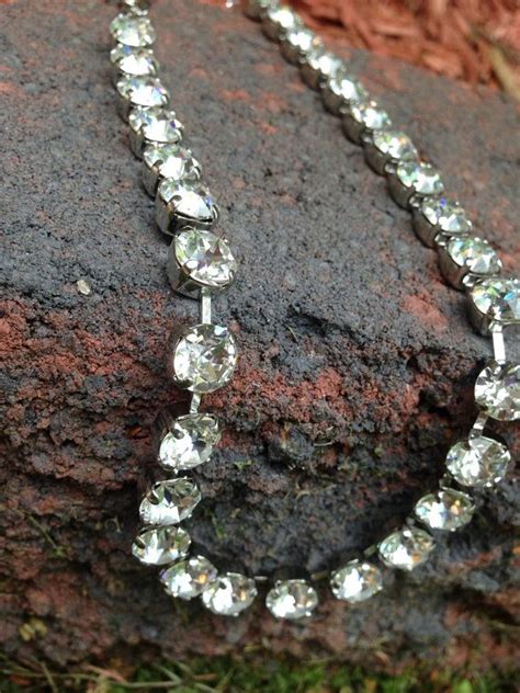 Swarovski Crystal Necklace Crystal Clear 30 Stones By Miswings Crystal Necklace Crystal