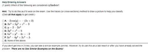 solved help entering answers 1 ﻿point ﻿which of the