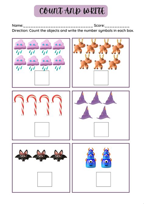Count And Write Worksheet Writing Worksheets Counting