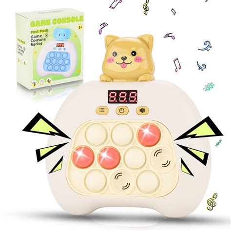 Oaktech Quick Push Console Game Pop Game Light Up Fidget Toy Handheld Puzzle Game Fast Push