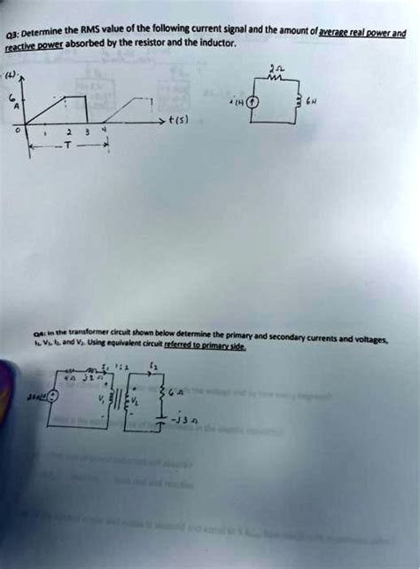 Q3 Determine The Rms Value Of The Following Current Signal And The Amount Of Average Real Power