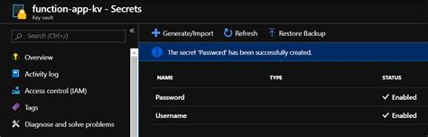 Integrate Key Vault Secrets With Azure Functions