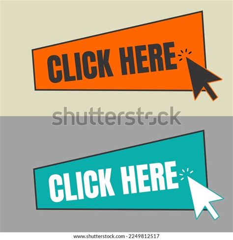 Click Collect Button Cursor Button Hand Stock Vector Royalty Free