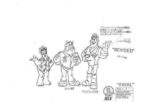 Alf The Animated Series 1987 89 Model Sheets Turnarounds Character References Concept