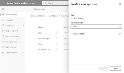 從 power platform 系統管理中心管理應用程式使用者 power platform microsoft learn