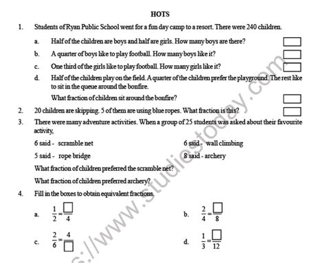 Cbse Class 3 Maths Fraction Hots