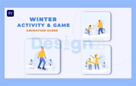 Premiere Pro Winter Activity Animation Scene Premiere Pro Templates