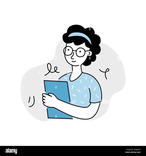 Doctor Nurse Line Icon Avatar Doctor Medicine Character Doodle Line