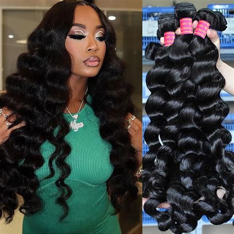 12a Loose Wave 3 Bundles Human Hair 18 18 18 100