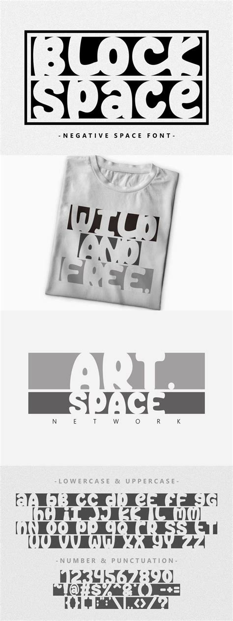 Block Space Negative Space Font Logo Font Branding Font Creative Font Display Font Bold Font